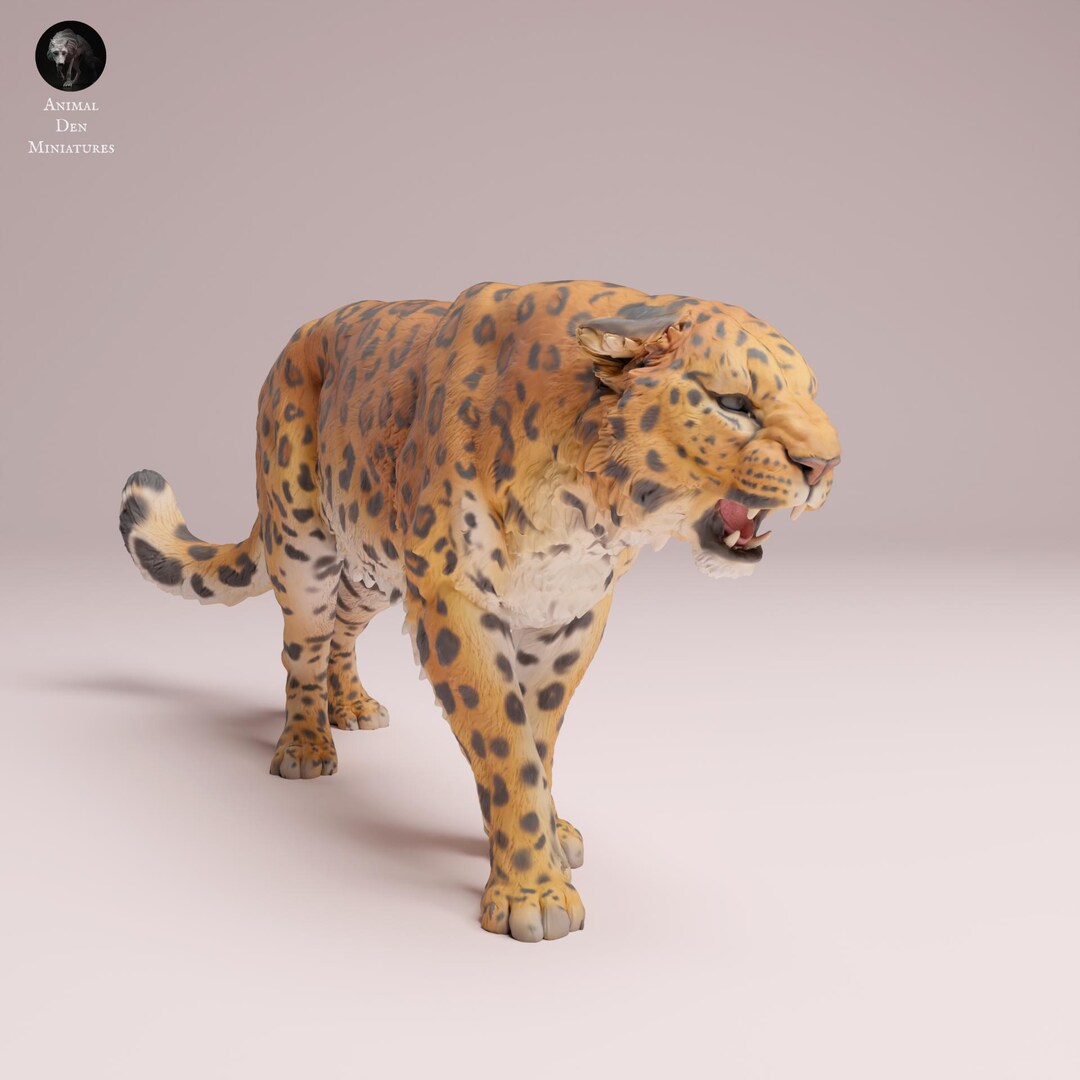 Amur Leopard 1/24 Scale Realistic Animal Model 3D Printed | Decorative ...