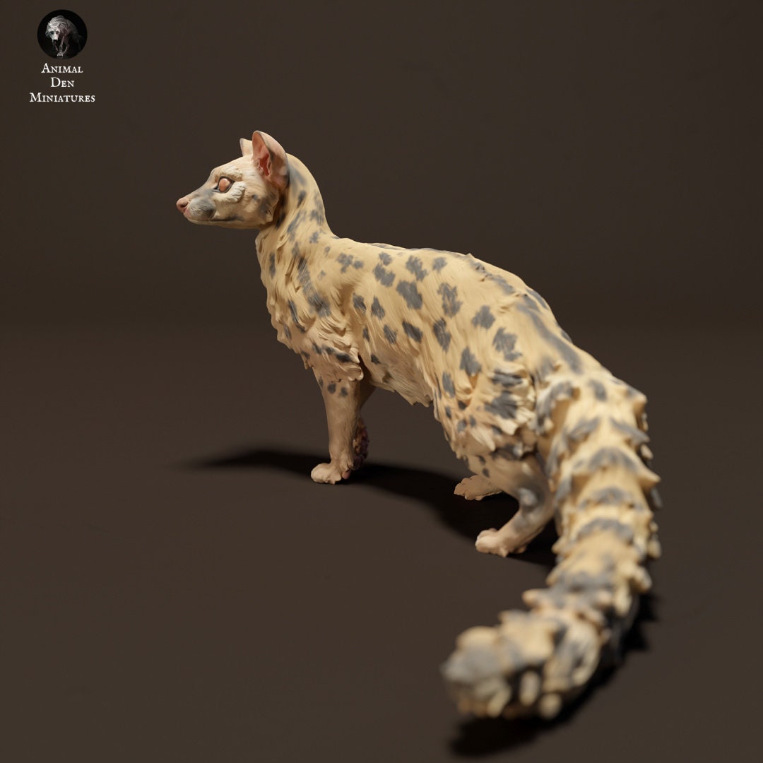 Common Genet 1/24 Scale Realistic Animal Model 3D Printed Decorative ...