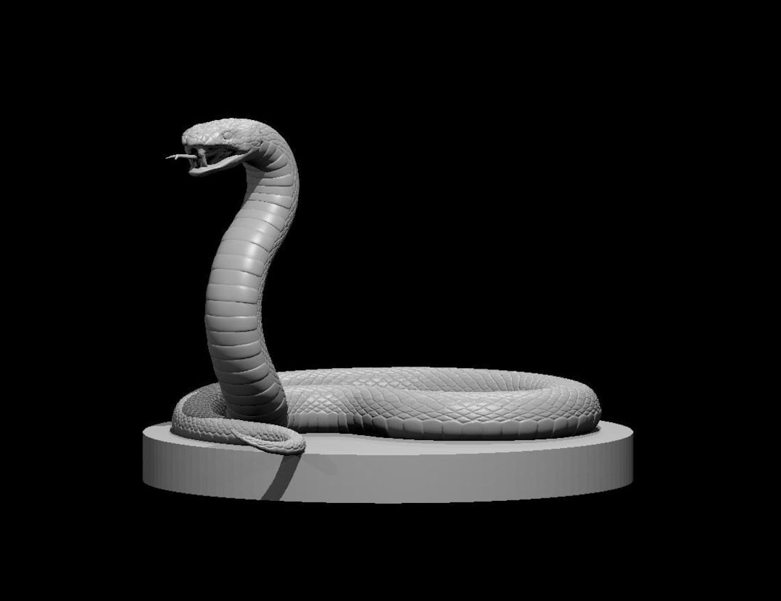 Giant Poisonous Snake Miniature for Table Top Games : Resin 3D - Etsy