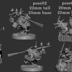 Chunky Kobolds (4 Poses) 25mm Base | Miniature for Table Top Games ...
