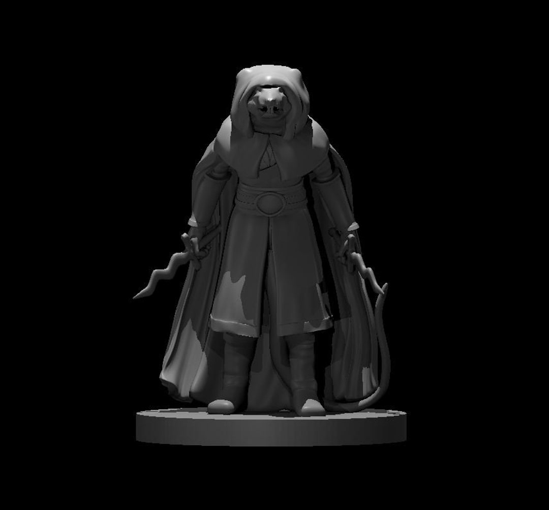 Wererat Assassin Miniature for Table Top Games : Resin 3D Printed Model ...