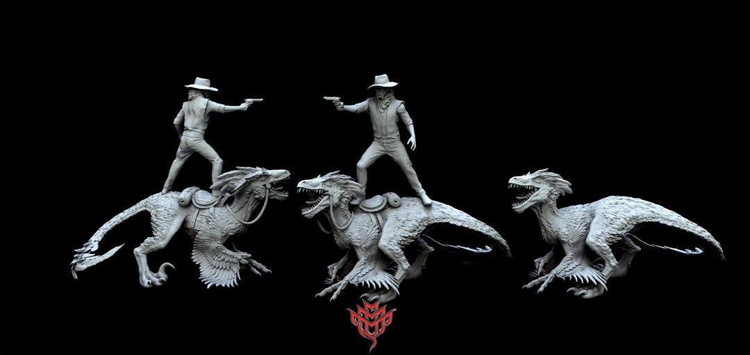 Wild Stallion Dino Mount (3 Poses) 25mm Base | Miniature for Table Top ...