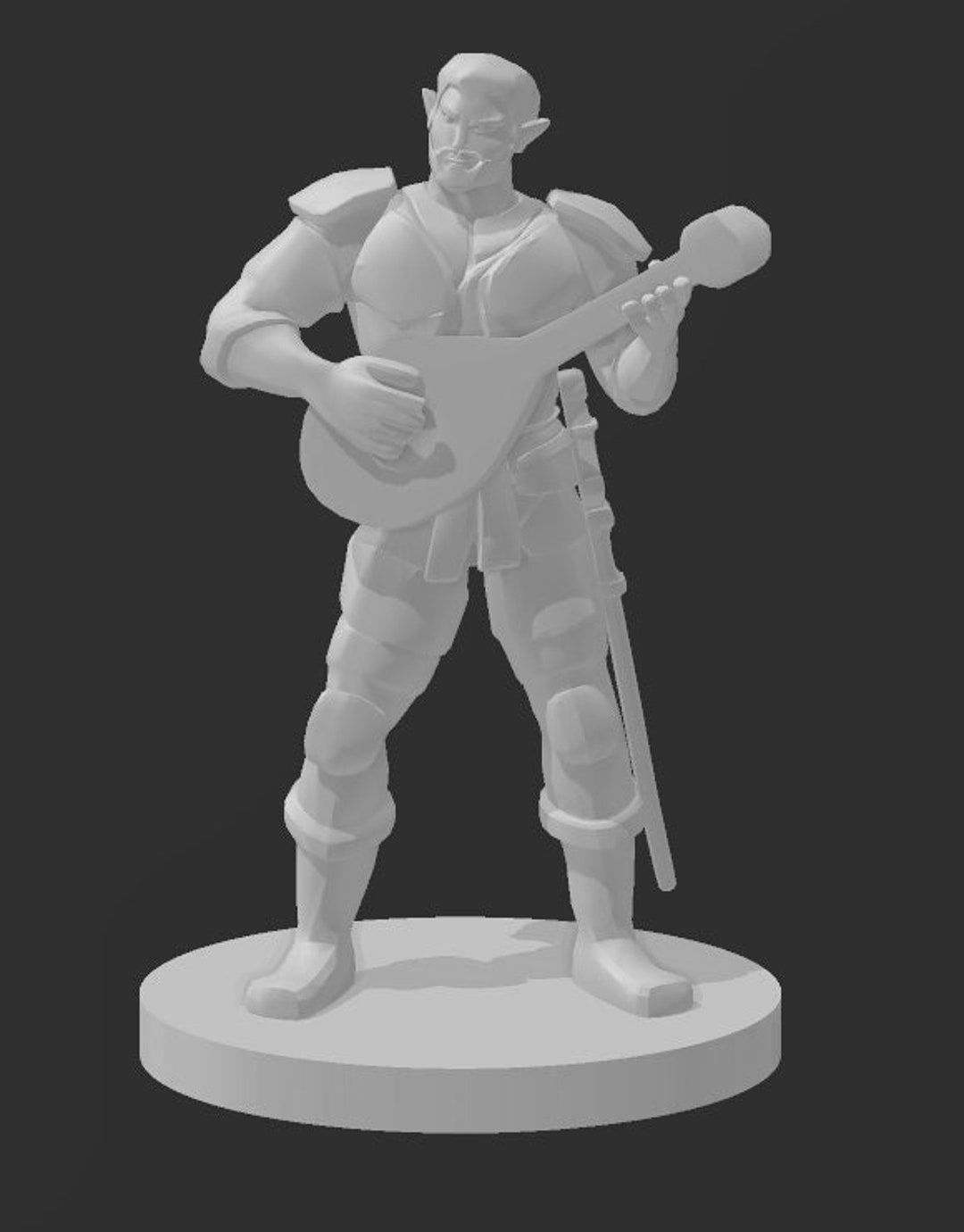 Male Elf Bard Miniature for Table Top Games : Resin 3D Printed Model - Etsy