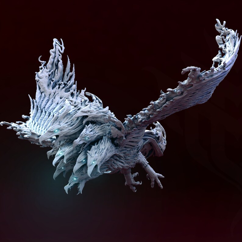 Jiu Feng Nine Headed Phoenix 3 Poses 75mm Base Miniature - Etsy