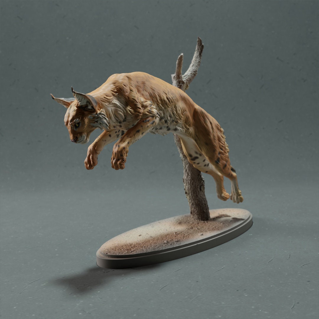 Bobcat / Lynx 1/24 Scale Realistic Animal Model 3D Printed | Decorative ...