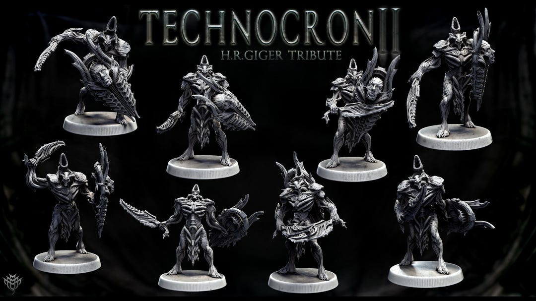 Necromech Pretorian (7 Poses) 32mm Base| Miniature for Table Top Games ...