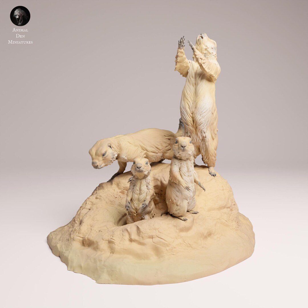 Prairie Dogs 1/6 Scale Realistic Animal Model 3D Printed | Decorative ...