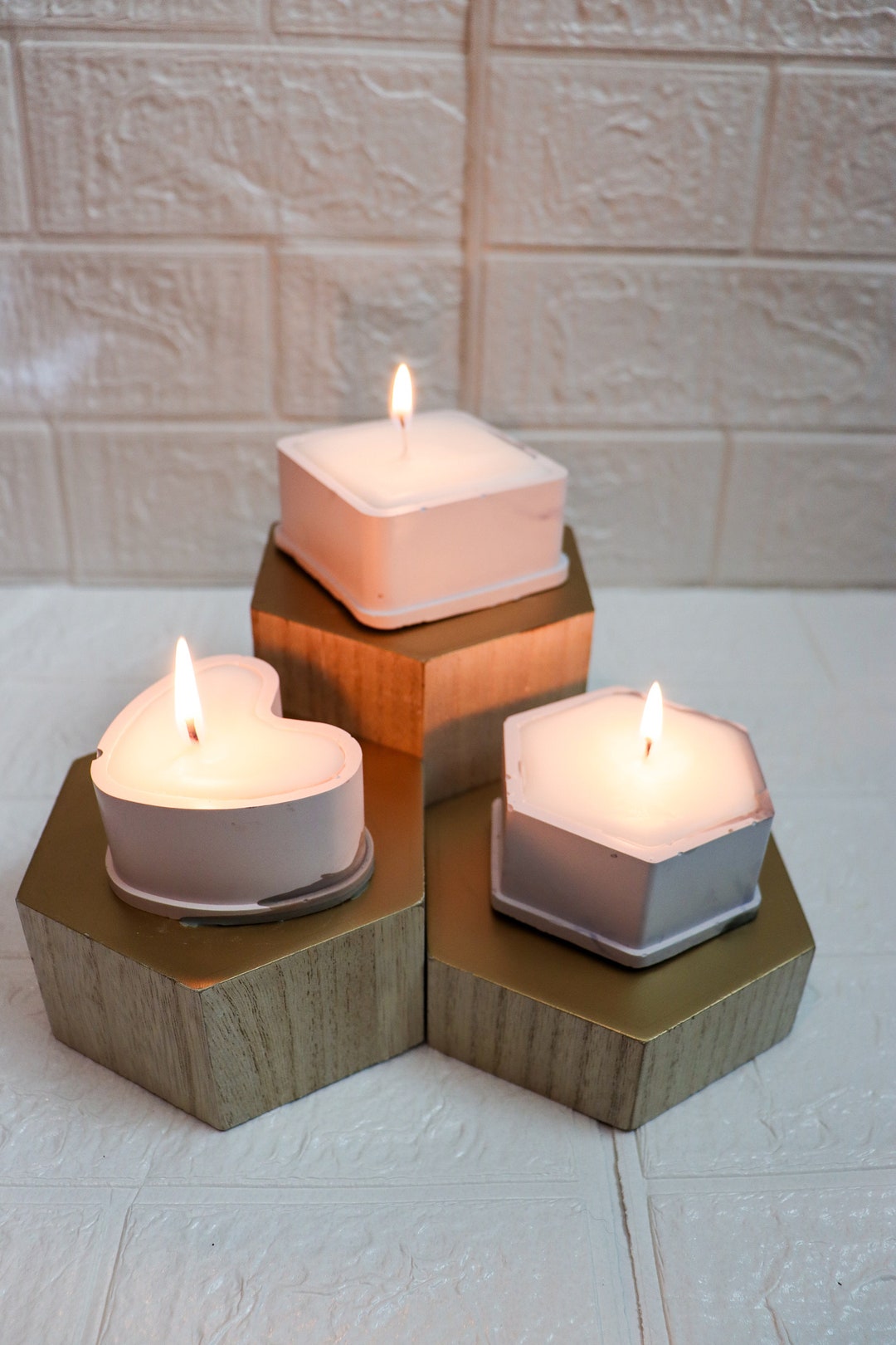 Cement Minimalist 3 Pack Candle Set | Soy Wax Candle | Positivity ...