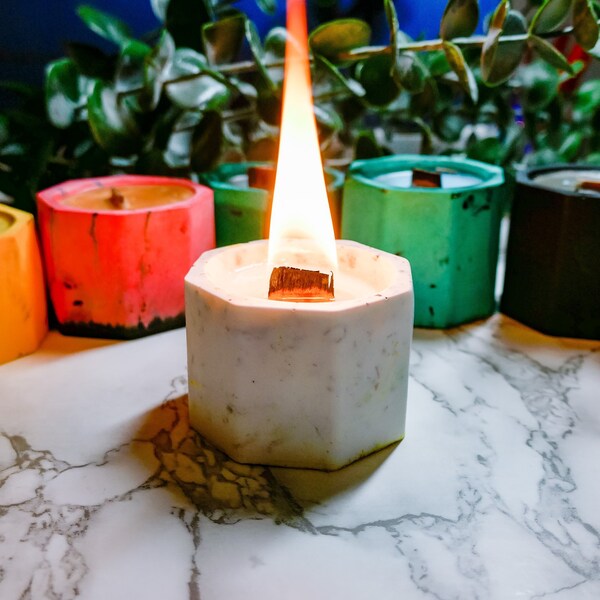 Concrete Candles - Etsy