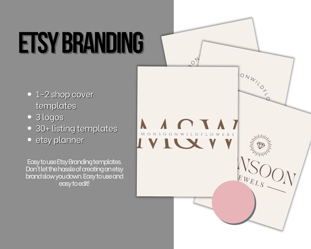 Etsy Branding Kit Canva Editable Shop Branding Kit Banner Kit Etsy Shop ...