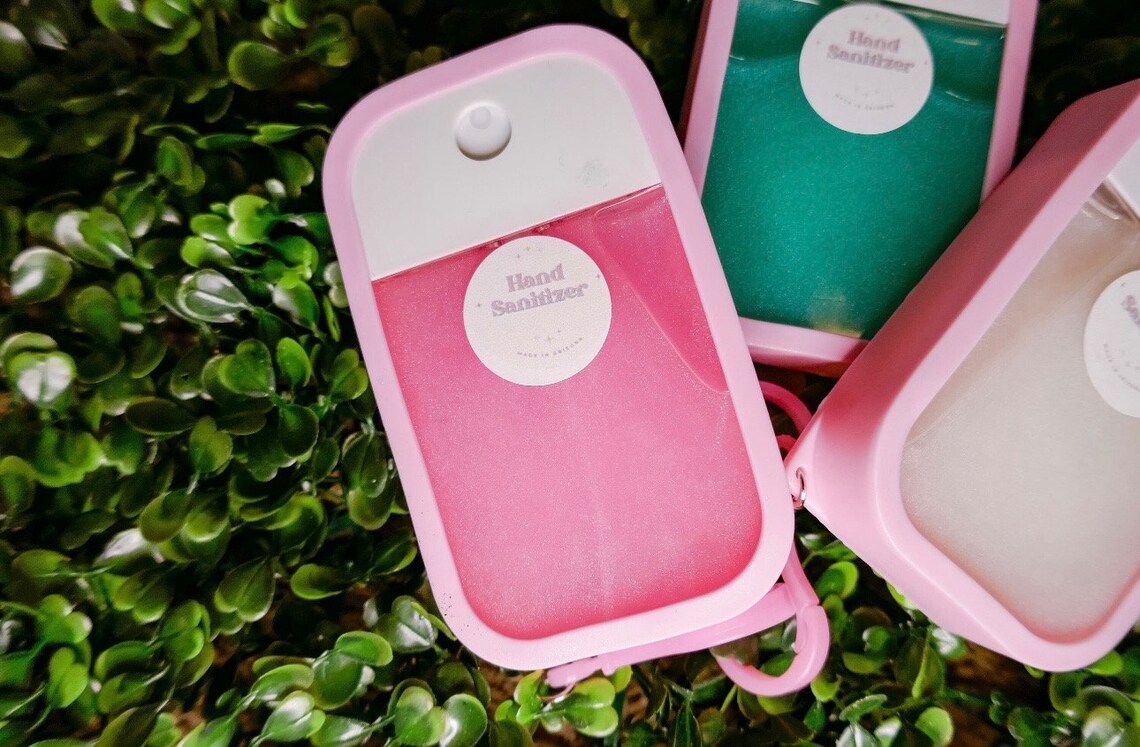 Glitter Moisturizing Hand Cleanser Spray: Touch Land Keychain Gift - Etsy