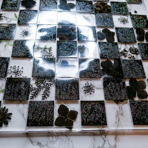 Floral Resin Chess and Checker Board Game Set: Handmade Decor - Etsy
