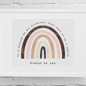 Unity Diversity Rainbow Art for Kids Always Be You Our Differences Make ...