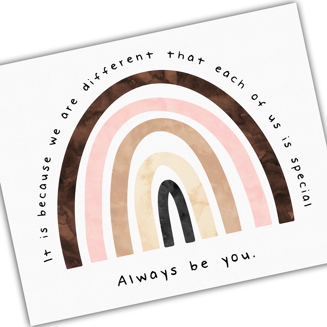 Unity Diversity Rainbow Art for Kids Always Be You Our Differences Make ...