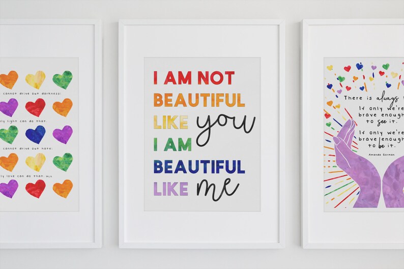 PRINTABLE PACK 2 Inclusivity Diversity and Unity Art for - Etsy