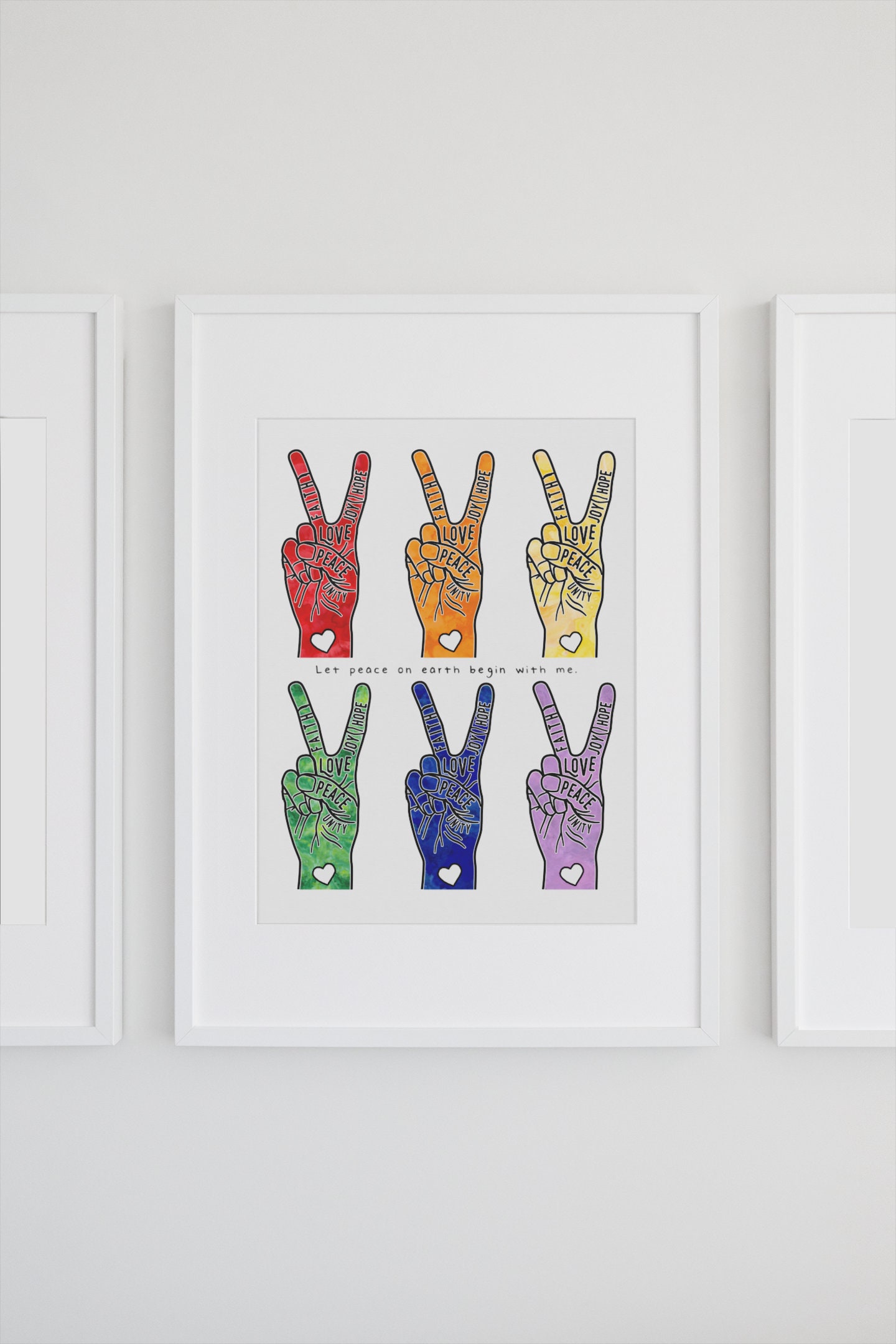 Inclusivity and Unity Art for Kids Peace on Earth Begins - Etsy