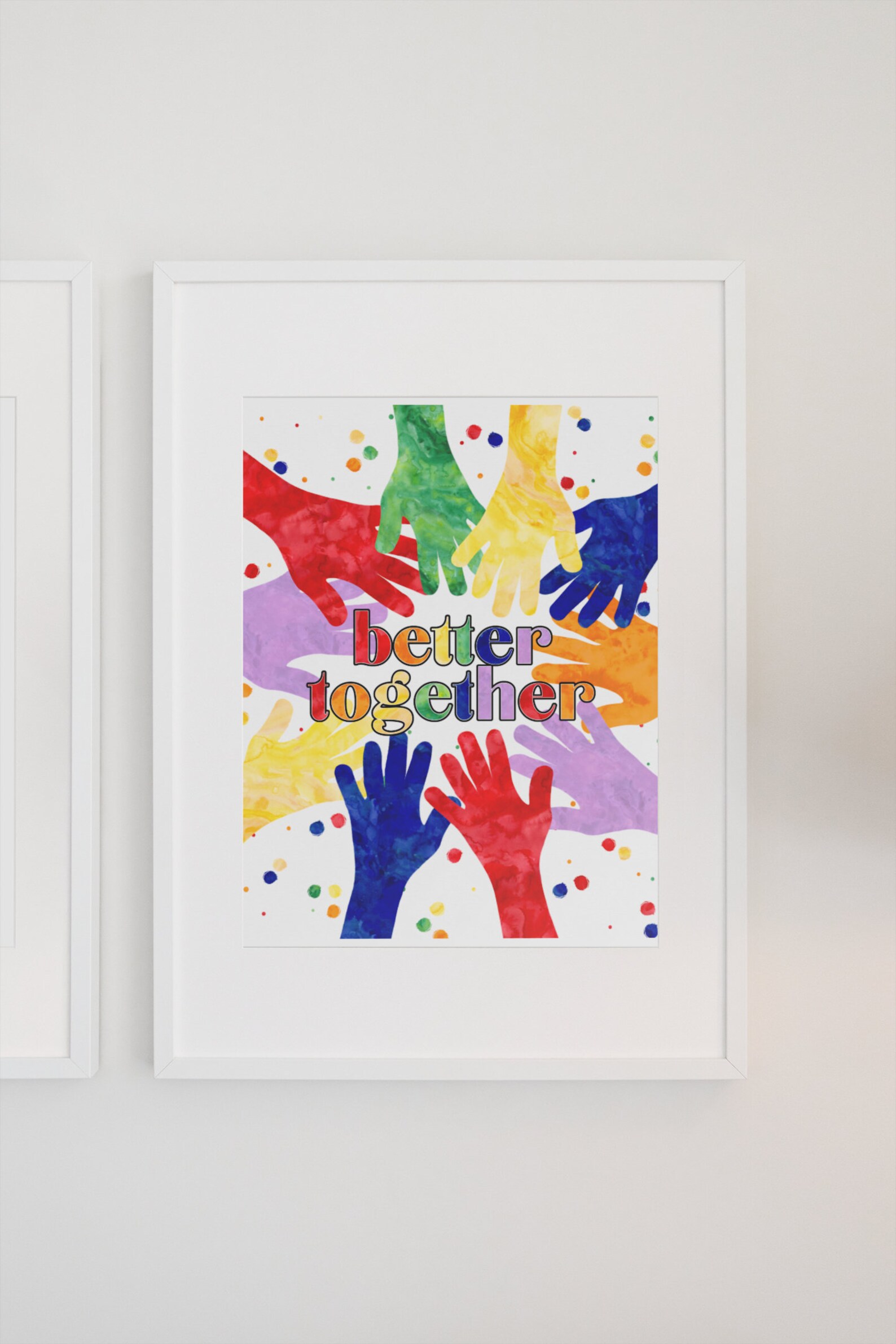 Inclusivity and Unity Art for Kids Better Together Rainbow - Etsy