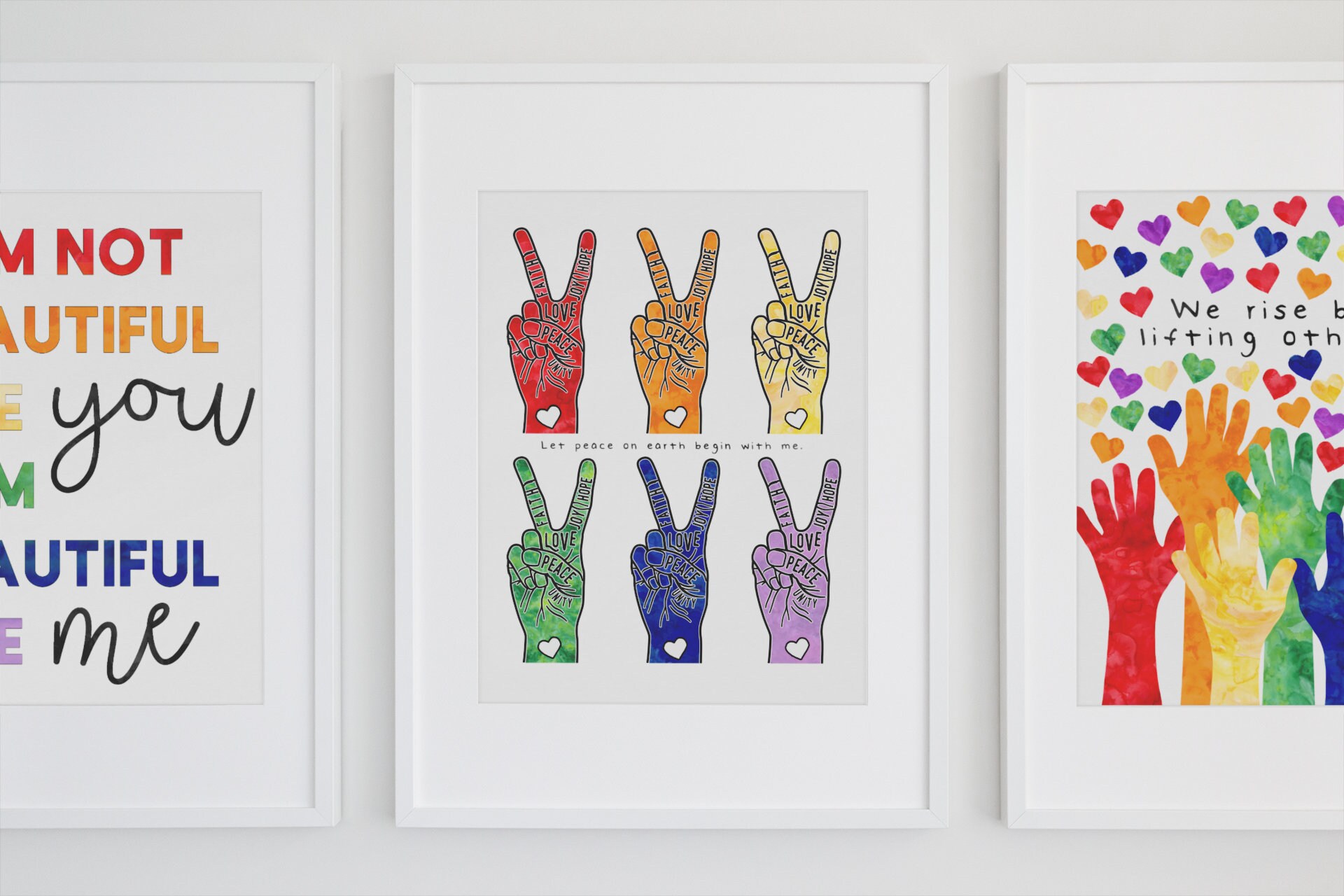 Inclusivity and Unity Art for Kids Peace on Earth Begins - Etsy