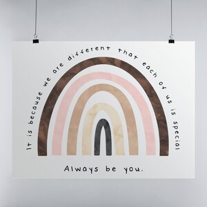 Unity Diversity Rainbow Art for Kids Always Be You Our Differences Make ...