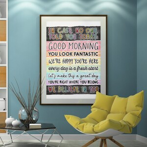 In Case No One Told You Today Poster Print Positive Affirmations ...