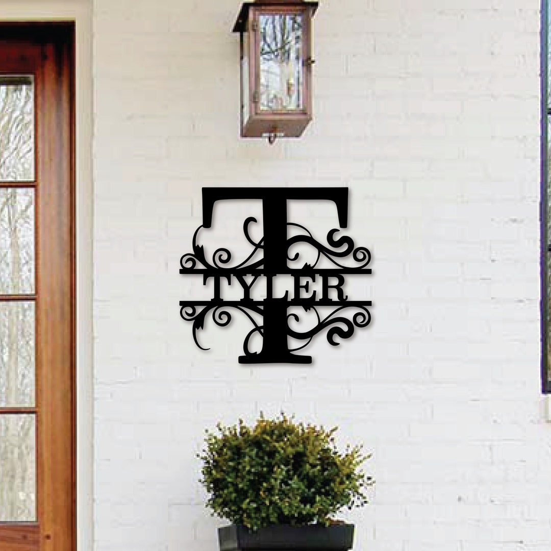 Custom Metal Last Name Sign: Personalized Wedding Monogram Decor - Etsy