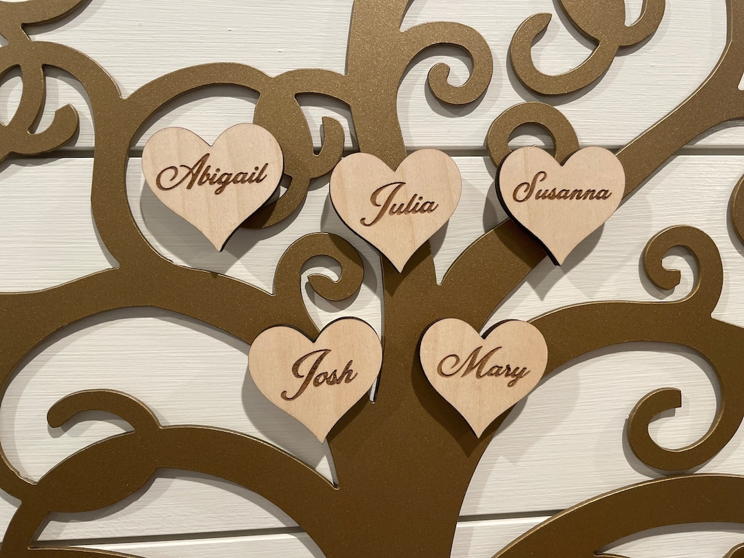 Personalized Wooden Heart Magnets | Custom Engraved, 3 Inch - Etsy