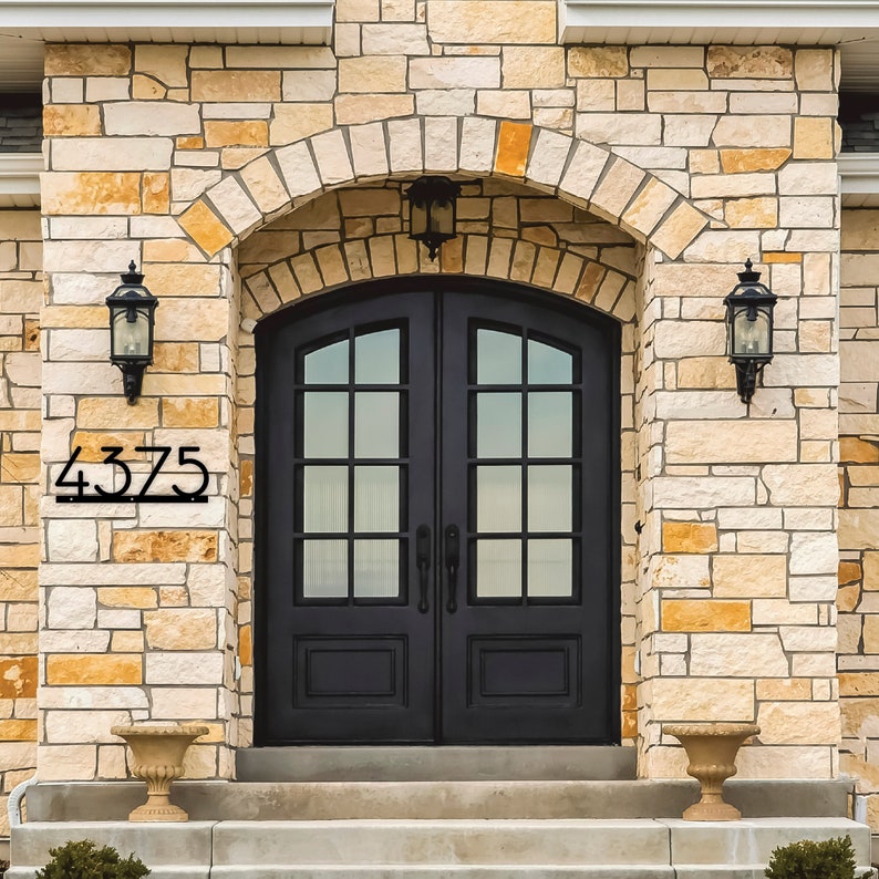 Modern Steel House Numbers | Powder Coated Address Sign - Etsy