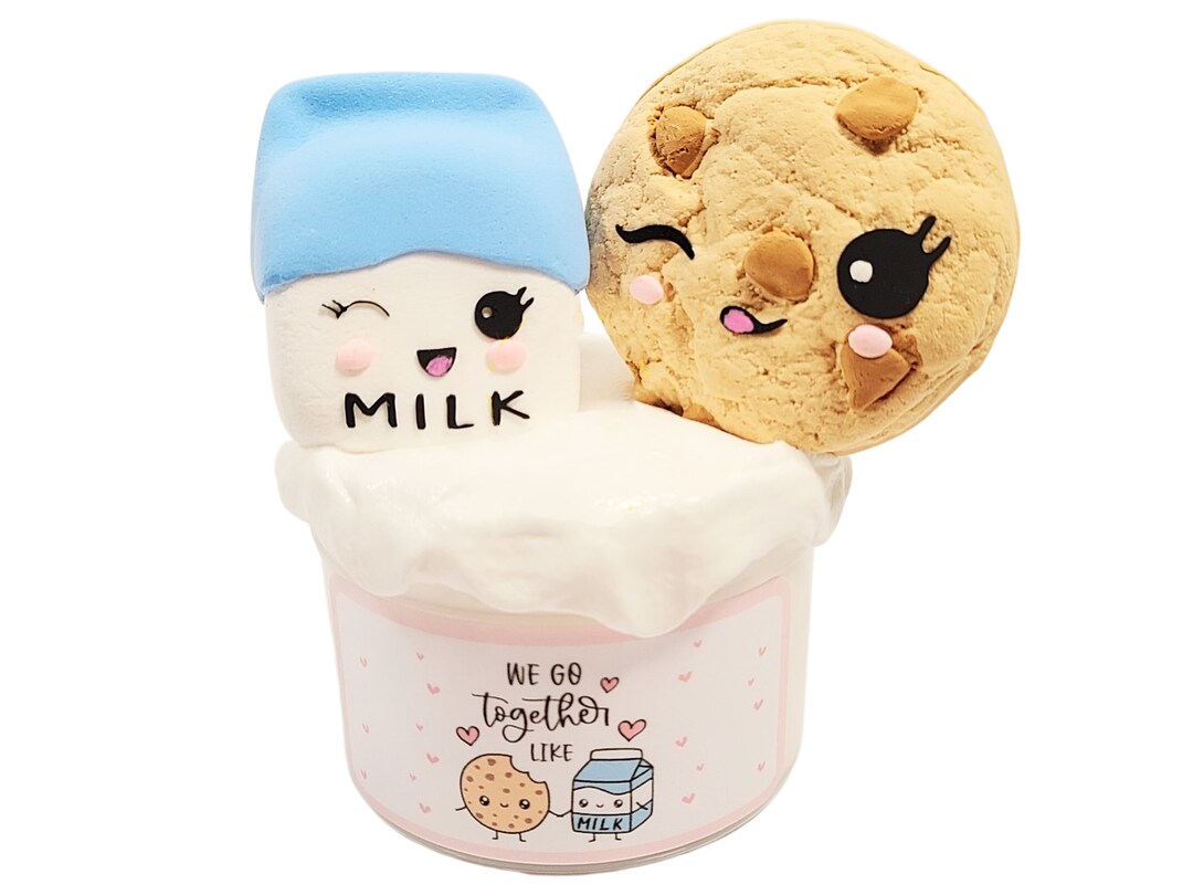 Diy Clay Food Slime Kits, Cookies and Milk Slime, Slime, Slime Shop ...