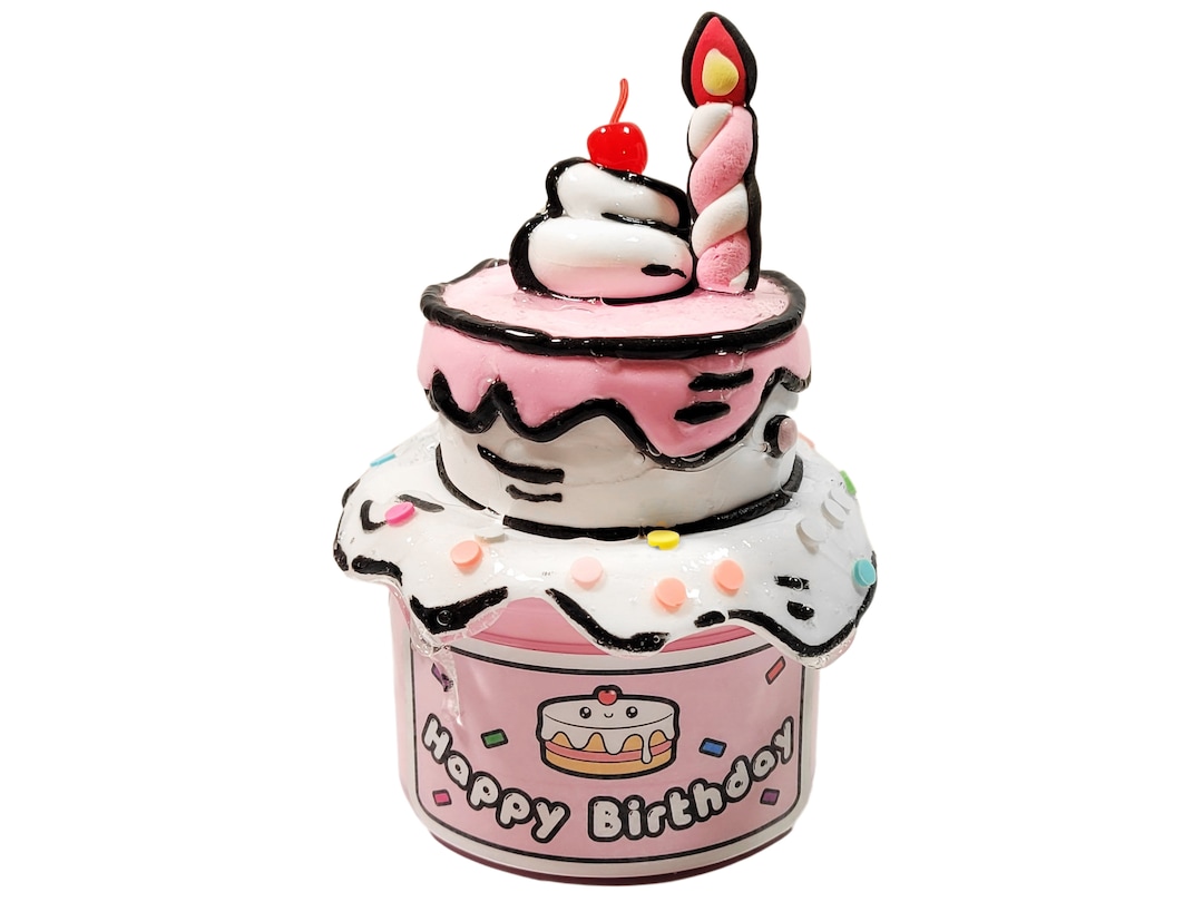 Comic Birthday Cake Diy Slime Kit, Birthday Cake Slime, Diy Slime Clay ...