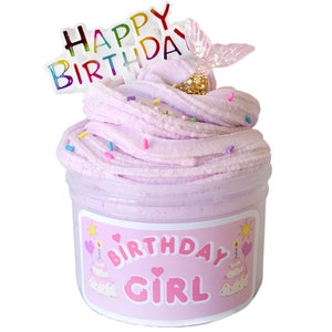 Birthday Cake Cloud Cream Scented Slime, DIY Clay Kit Slime, Birthday ...