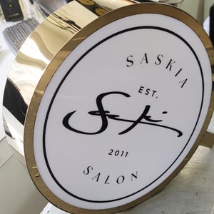 Premium Custom Illuminated Storefront Sign, Blade Sign, Saloon Sign ...