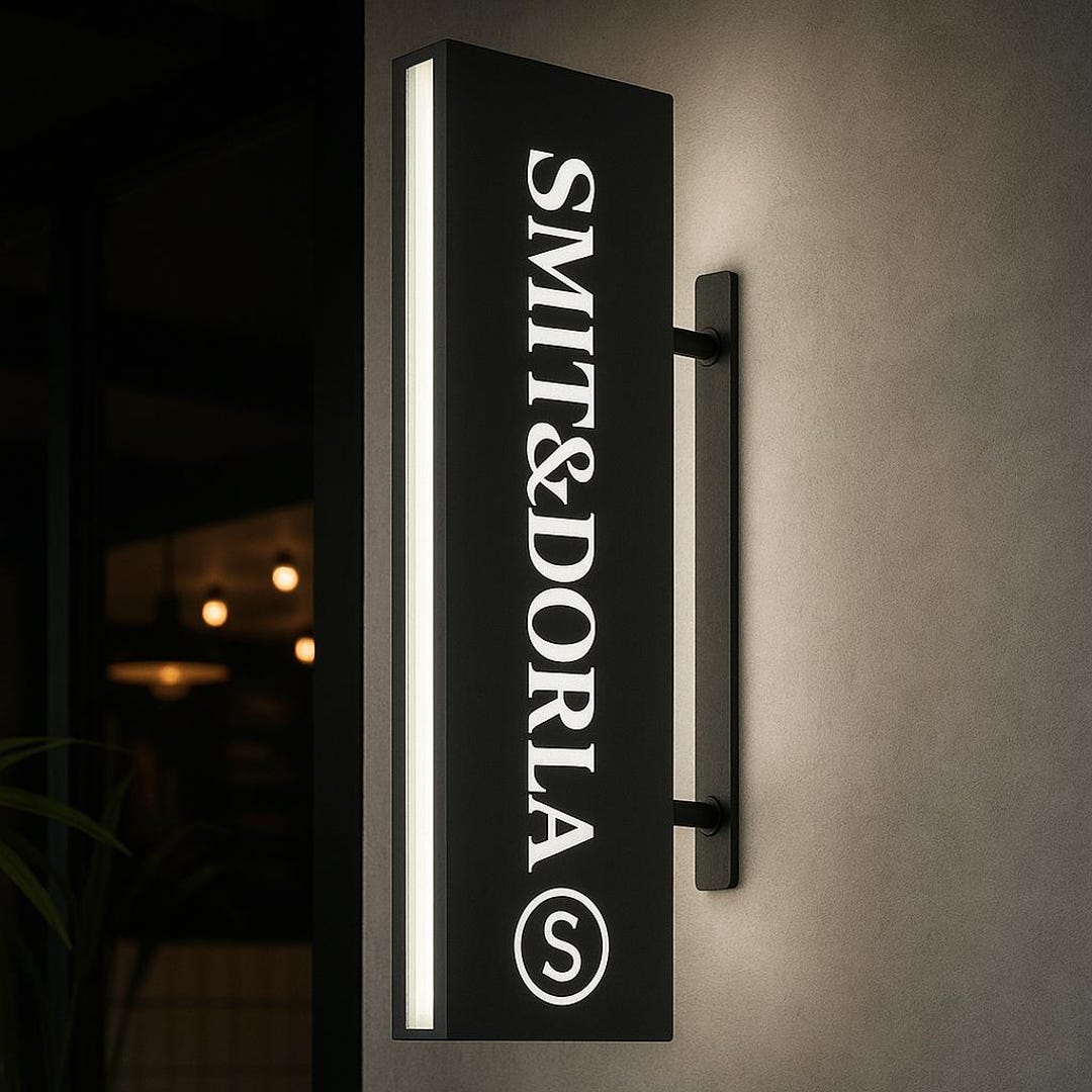 Custom Illuminated Storefront Sign | Blade Sign | Business Sign Outdoor ...
