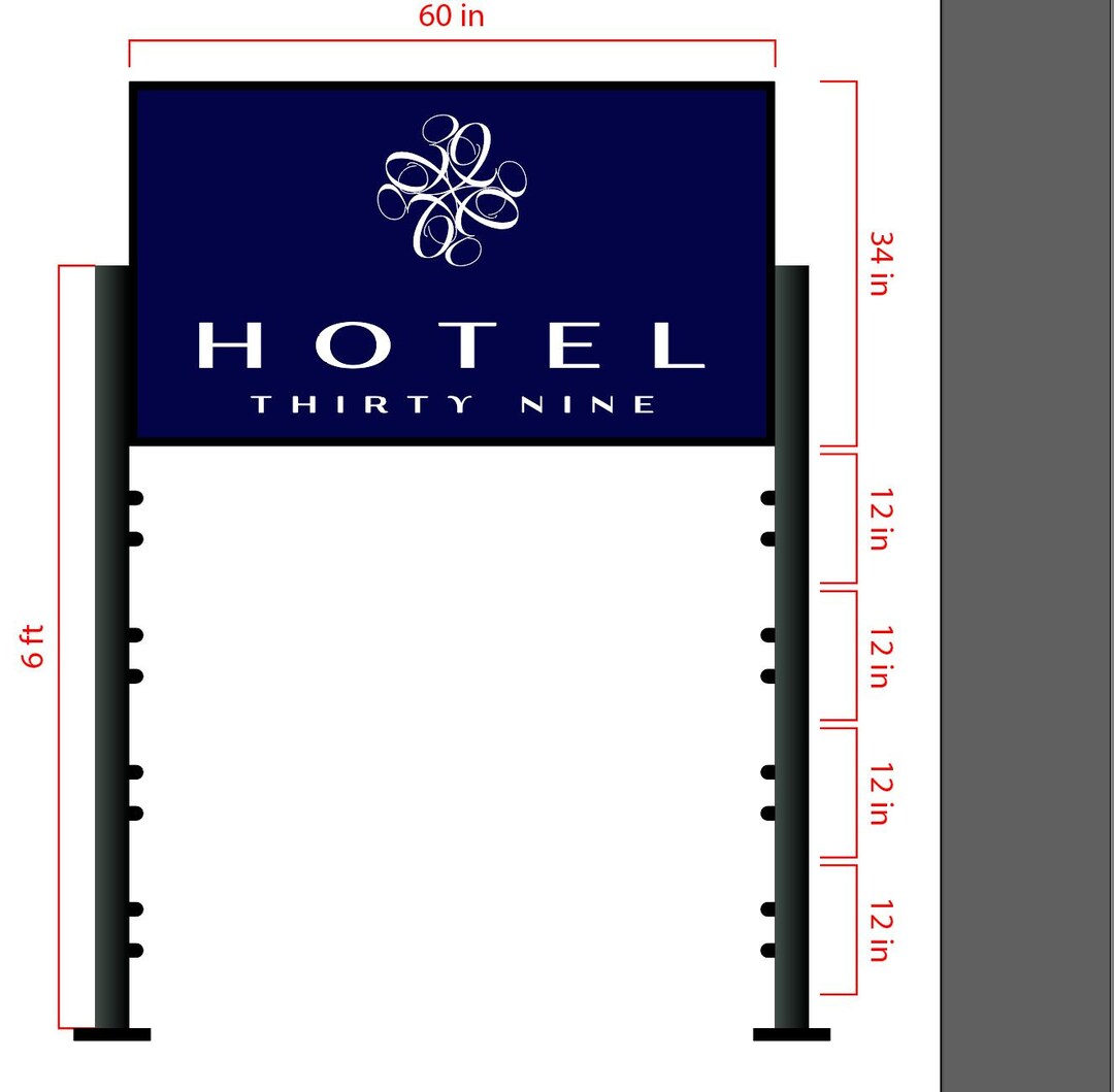 Custom Square Illuminated Storefront Sign, Blade Sign, Saloon Sign ...