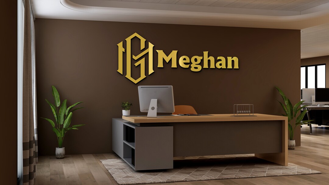 Custom Reception Sign, Acrylic Office Sign, 3D Business Logo, Custom ...