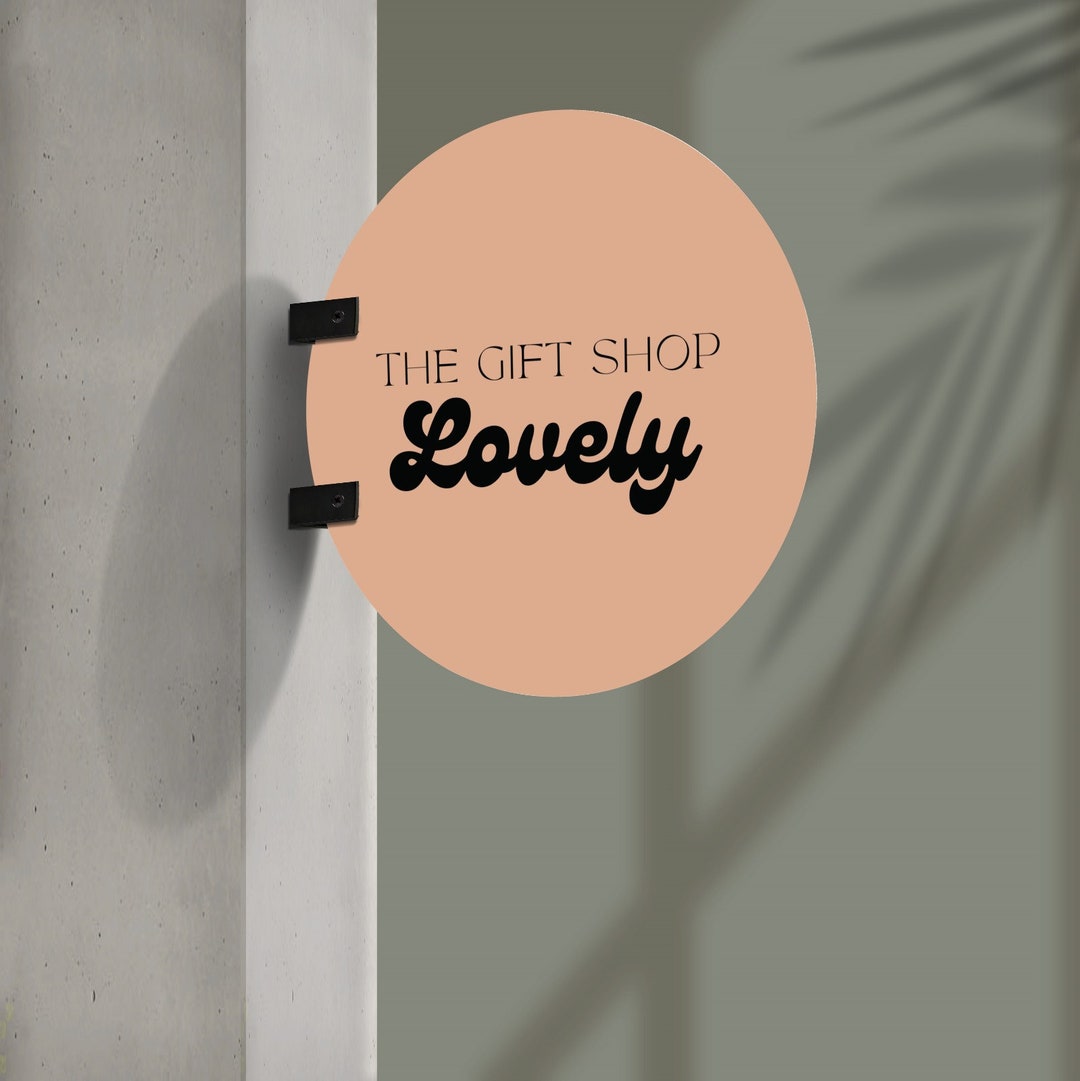 Custom Round Hanging Sign, Blade Sign, Custom Blade Sign, Hanging Sign ...