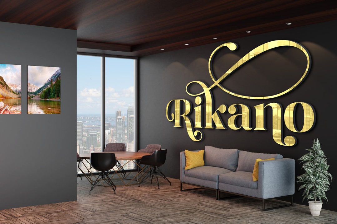 Custom Reception Sign, Acrylic Office Sign, 3D Business Logo, Custom ...