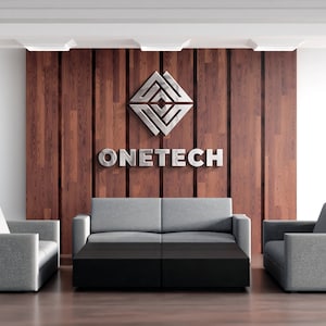 Custom Reception Sign | Acrylic Office Sign | 3D Business Logo | Custom ...