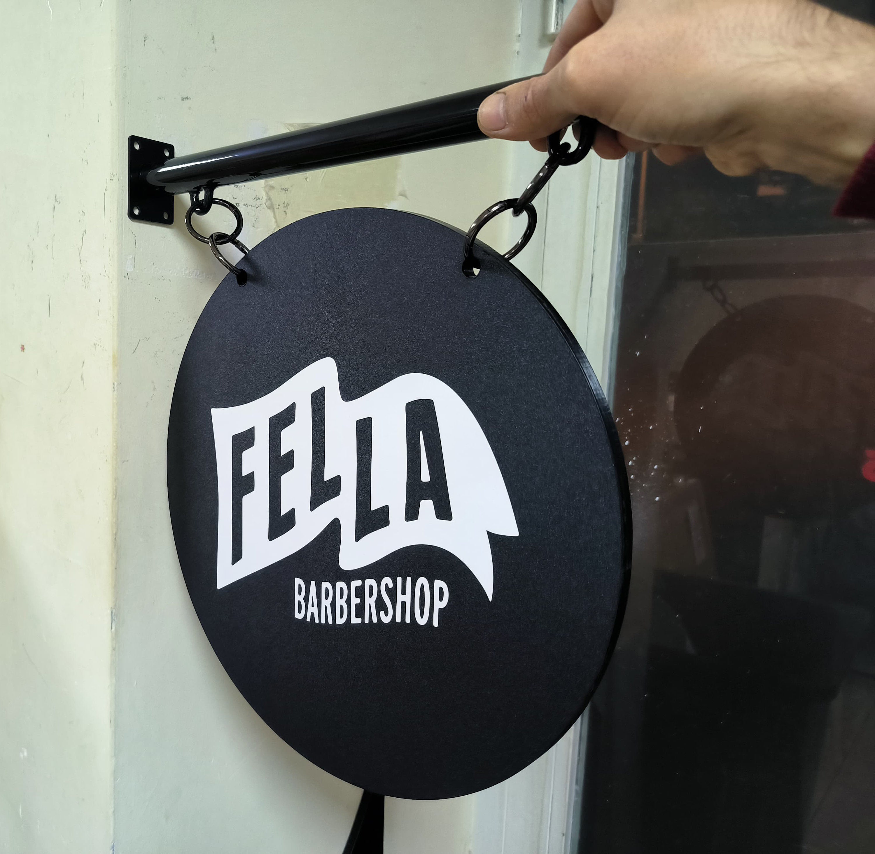 Custom Round Hanging Sign, Blade Sign, Custom Blade Sign, Hanging Sign ...