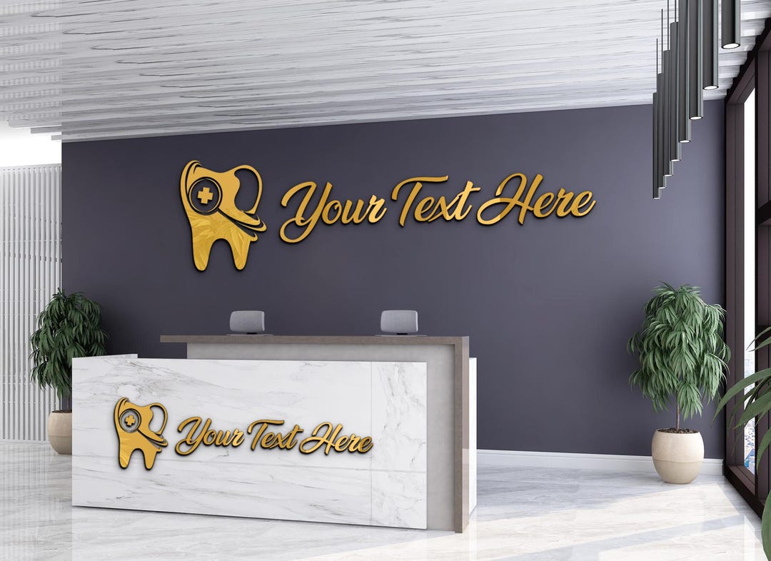 Custom Dental Sign, Acrylic Dentist Office Sign, 3D Dental Logo, Dental ...