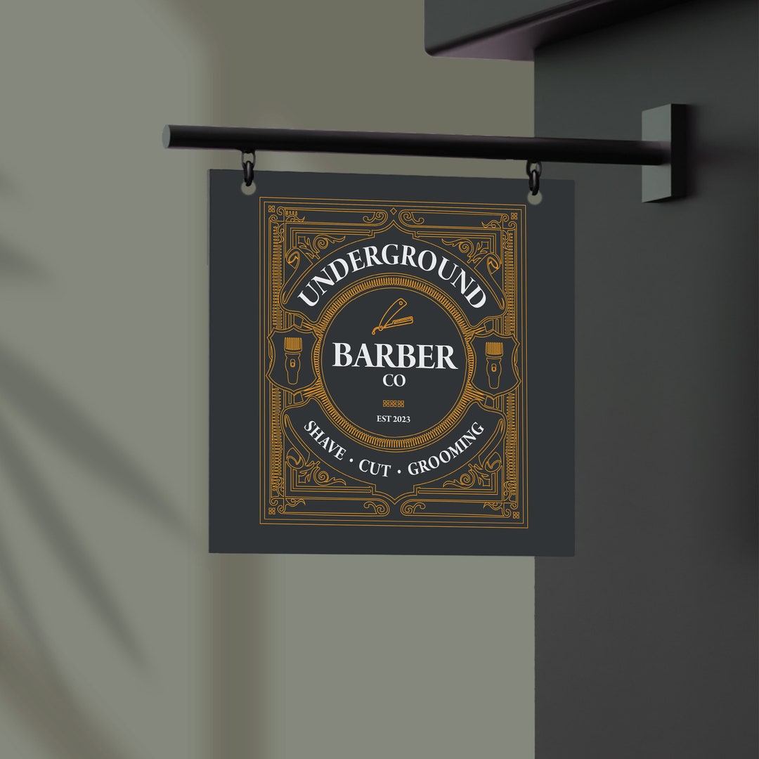 Custom Round Hanging Sign, Blade Sign, Custom Blade Sign, Hanging Sign ...