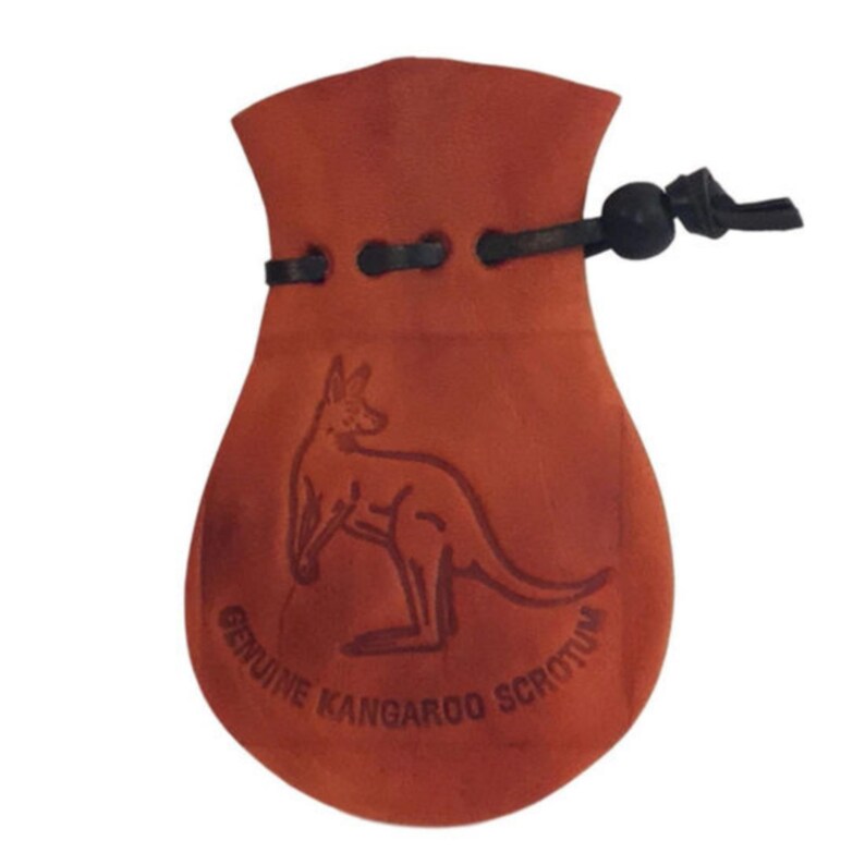 Kangaroo Scrotum Pouch Wallet Men's Coin Purse Golf Novelty Bag Leather ...