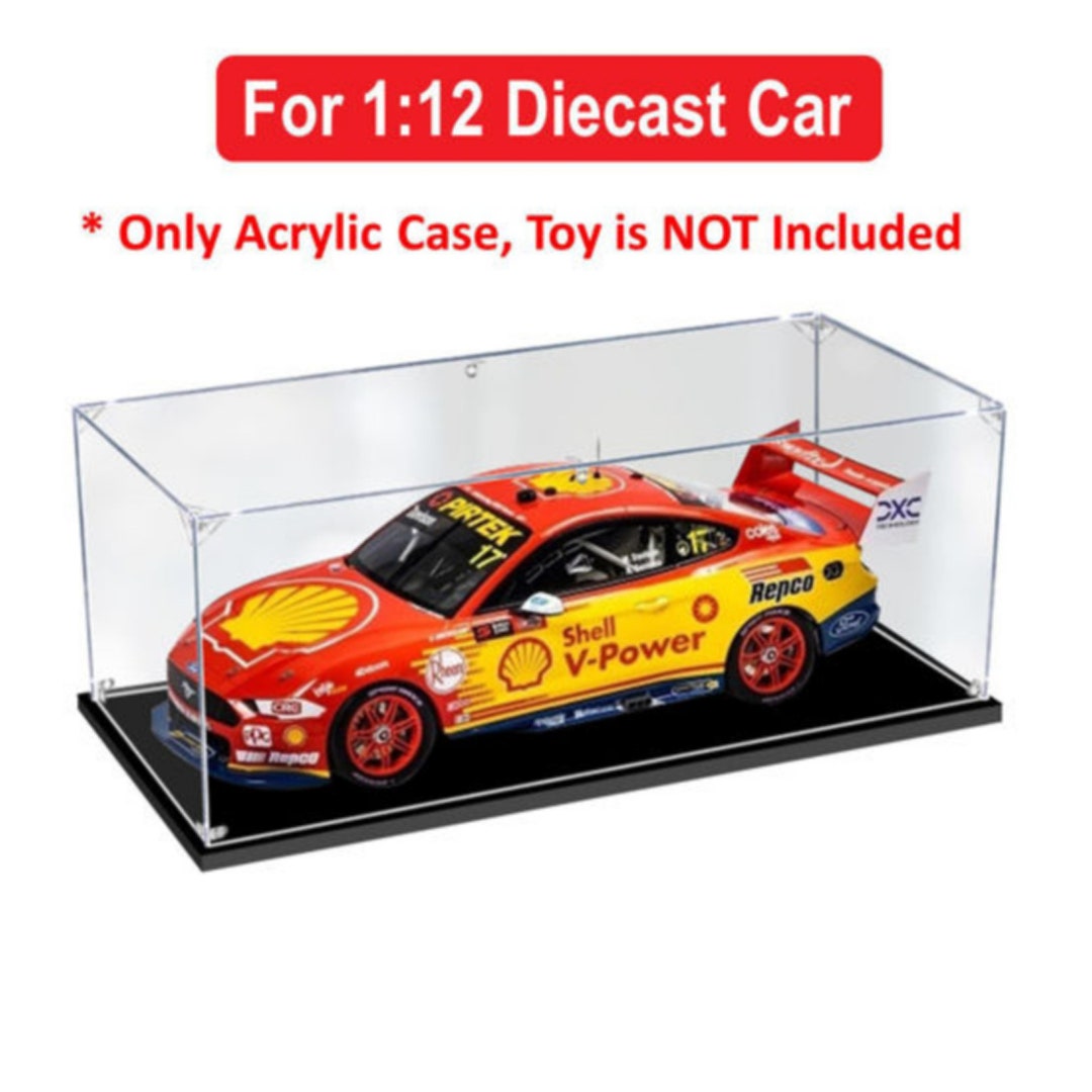 Acrylic Display Case for 1:12 Diecast Car Model Figure Storage Box Dust ...
