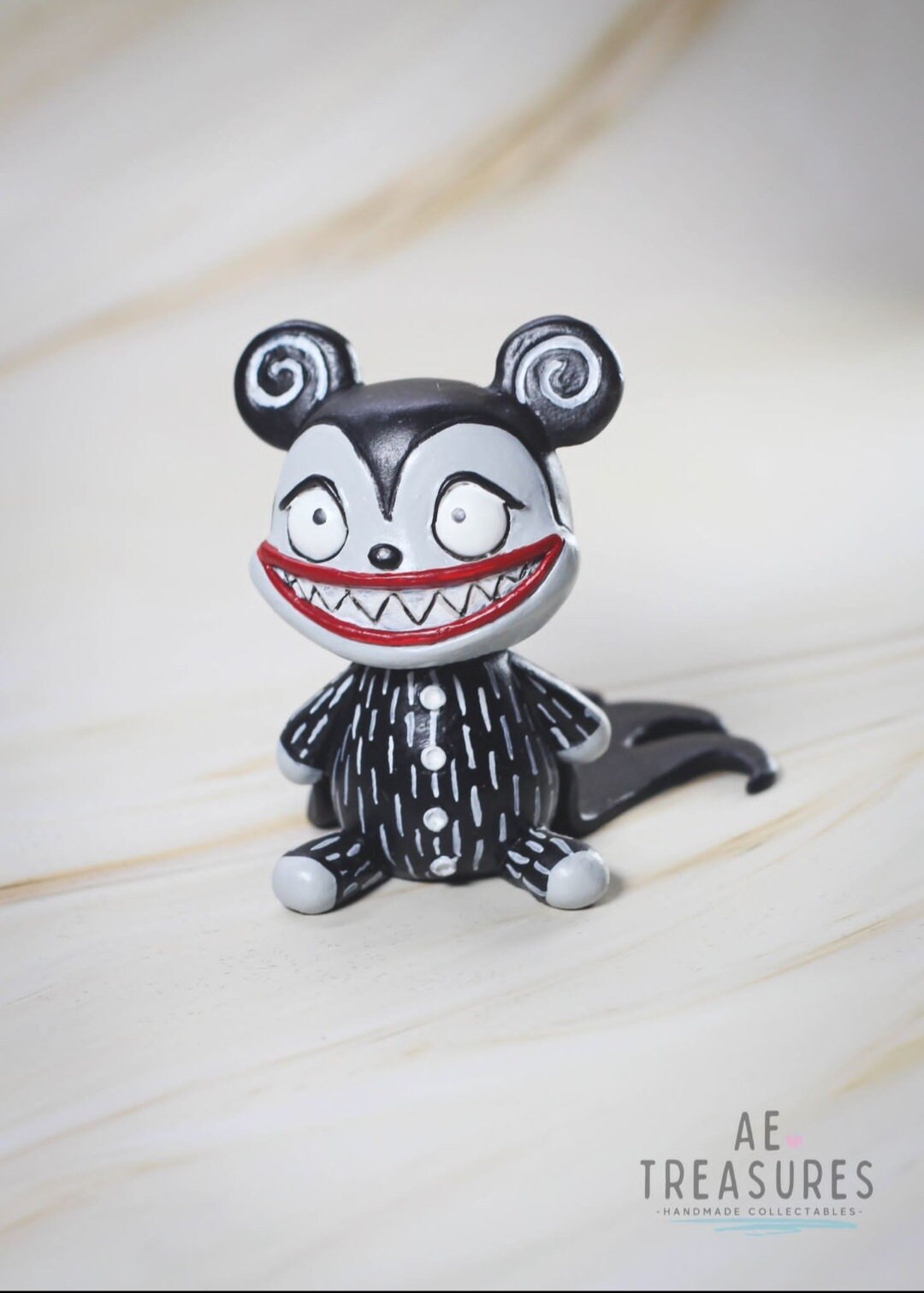 Scary Teddy / Nightmare Teddy / Mini Teddy Figure / Spooky / Handmade ...