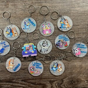 Two Inch Round Bluey Inspired Badge Reel Interchangeable Face Acrylic ...