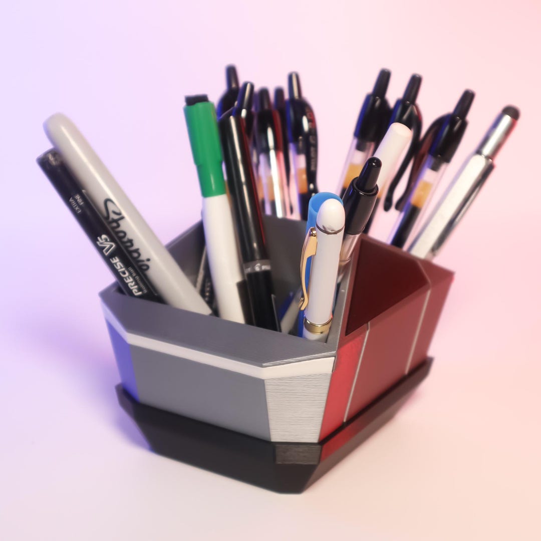Cyber Desk Organizer Futuristic Office Decor Tech Storage Solution ...