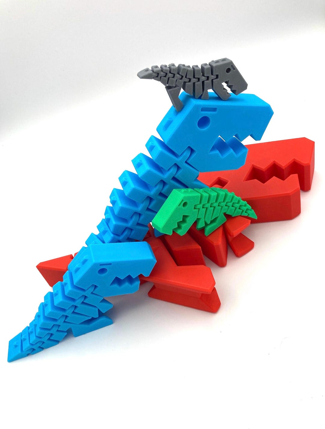 Flexi Rexi Articulated Dinosaur Toy Fun Flexible Fidget Dinosaur ...