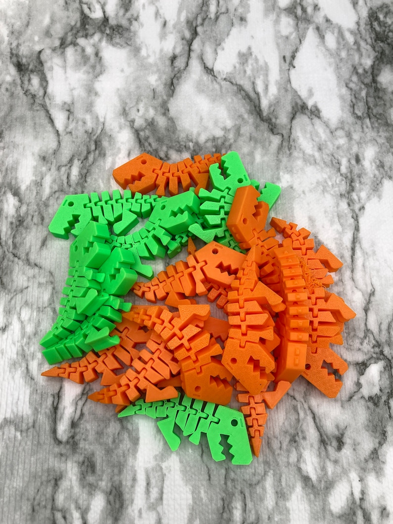 STL Files Flexi Rex With Stronger Links 3D Printable Flexible Dinosaur ...