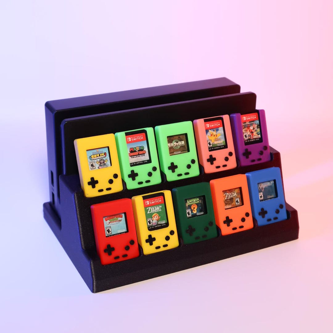 Mini Gameboy Display Dock Case for Switch Game Cartridge Holds 10 Games ...