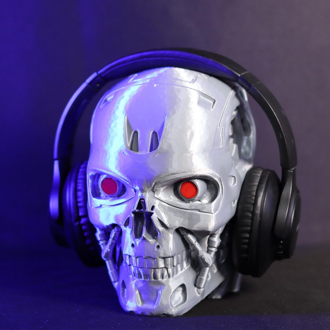 Terminator T-800 Endoskeleton Desk Headset Holder Cool Headphone Stand ...