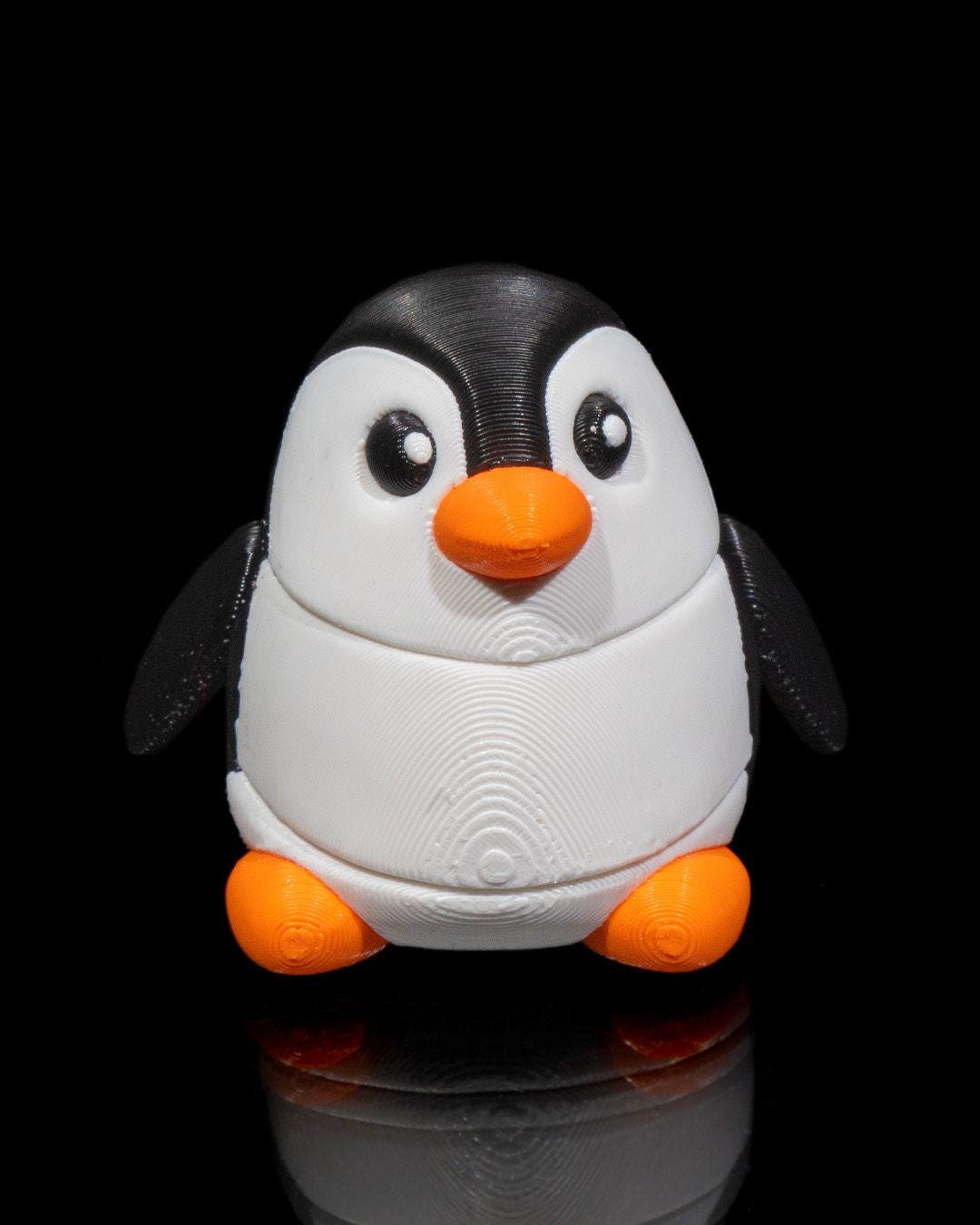 Chubby Penguin Adorable Animal Figurine Unique Handmade Decor Perfect ...